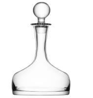 China Rubber Stopper Sealing Type 750ml Clear Glass Bar Decanter for Whisky and Gin Bottle for sale