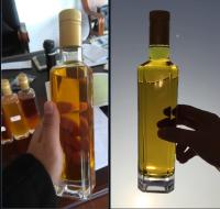 China Clear Glass Lid Square Dark Green Glass Bottle for Olive Oil 250ml 500ml 750ml 1000ml for sale