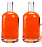 China 375 ml 500 ml 700 ml Clear Glass Wine Bottle Reusable Collar Material Glass for Vodka for sale