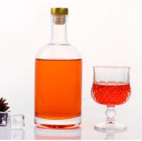 China 375 ml 500 ml 700 ml Clear Glass Wine Bottle Reusable Collar Material Glass for Vodka for sale