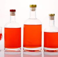 China 375 ml 500 ml 700 ml Clear Glass Wine Bottle Reusable Collar Material Glass for Vodka for sale