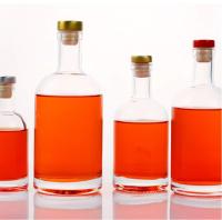 China 375 ml 500 ml 700 ml Clear Glass Wine Bottle Reusable Collar Material Glass for Vodka for sale