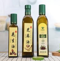 China 100ml 250ml 500ml 750ml 1L Square Marasca Glass Bottle for Cooking Oil Customized Bottle Color for sale