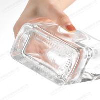 China 200ml 375ml 500ml 750ml 1000ml Glass Bottle With Sealed Cork Lid for Clear Wine Vodka Tequila Whisky for sale