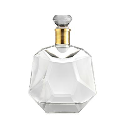 China Whisky Vodka Brandy Hot Stamping Glass Bottle Customized 500ml 750ml Surface Handling for sale