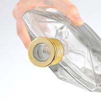 China Whisky Vodka Brandy Hot Stamping Glass Bottle Customized 500ml 750ml Surface Handling for sale