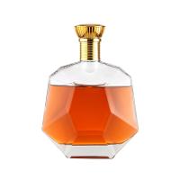 China Whisky Vodka Brandy Hot Stamping Glass Bottle Customized 500ml 750ml Surface Handling for sale