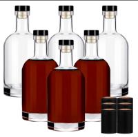 China Glass Bottles for Customized Design Liquor Vodka 500ml 750ml Spirit Whisky Brandy for sale