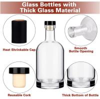 China Glass Bottles for Customized Design Liquor Vodka 500ml 750ml Spirit Whisky Brandy for sale