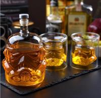 China Clear Glass Bottle Wine 750ml 1000ml Brandy Liquor Glass Bottle for Customized Mask Vodka for sale