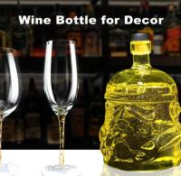 China Clear Glass Bottle Wine 750ml 1000ml Brandy Liquor Glass Bottle for Customized Mask Vodka for sale