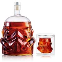 China Clear Glass Bottle Wine 750ml 1000ml Brandy Liquor Glass Bottle for Customized Mask Vodka for sale