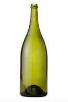 China Chardonnay 750ml Custom Glass Bottle with Burgundy Shape and Cork Screen Painting for sale