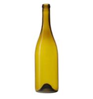 China Chardonnay 750ml Custom Glass Bottle with Burgundy Shape and Cork Screen Painting for sale