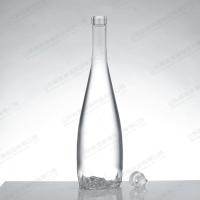 China Chardonnay 750ml Custom Glass Bottle with Burgundy Shape and Cork Screen Painting for sale