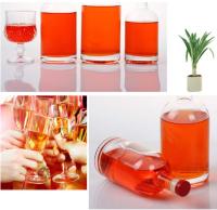 China 375ml 500ml 750ml Custom Unique Transparent Round Empty Flint Glass Liquor Bottle for sale