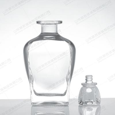 China Hot Stamping Glass Vodka Bottle 500ml 375ml for Beverage Packaging Storage for sale