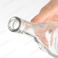 China Acceptable Customer's Logo Hot Stamping Wine Glass Bottle for Whisky Tequila Rum Liquor for sale