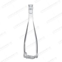 China Acceptable Customer's Logo Hot Stamping Wine Glass Bottle for Whisky Tequila Rum Liquor for sale