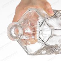 China Glass Wine Bottle 500ml 750ml Round Glass Vodka Bottle Rum Glass Liquor Bottle With Cork for sale