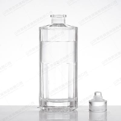 China Transparent Wine Glass Bottle 250ml 500ml 700ml for Glass Bottle Surface Handling for sale