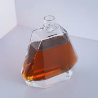 China Transparent Custom Size Accepted 500ml 700ml 750ml Liquor Glass Bottle With Cork Lid for sale