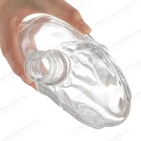 China Clear Glass Liquor Wine Glass Whiskey Glass Bottle With Sealed Cork Lid and Versatile for sale