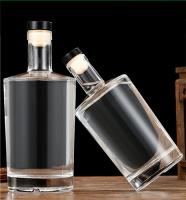 China 500ml/750ml Custom Hot Stamping Glass Bottle for Wine and Brandy Surface Treatment for sale