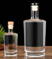China 500ml/750ml Custom Hot Stamping Glass Bottle for Wine and Brandy Surface Treatment for sale