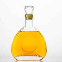China Glass Collar 500ml 700ml 750ml 1000ml Empty Liquor Bottle Vodka Gin Bottle With Cork for sale