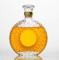 China Glass Collar 500ml 700ml 750ml 1000ml Empty Liquor Bottle Vodka Gin Bottle With Cork for sale