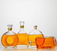 China Glass Collar 500ml 700ml 750ml 1000ml Empty Liquor Bottle Vodka Gin Bottle With Cork for sale