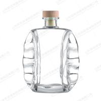 China 500ml 750ml 1000ml Luxury Square Glass Packaging Whiskey Liquor Bottle for Gin Wine for sale
