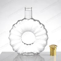 China Acceptable Customer's Logo Wine Glass Bottle with Cork 750ml for sale