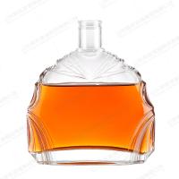 China Clear Glass 500ml 750ml Triangle Shape Liquor Rum Gin Whisky Alcoholic Tequila Bottle for sale