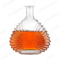 China Clear Glass 500ml 750ml Triangle Shape Liquor Rum Gin Whisky Alcoholic Tequila Bottle for sale