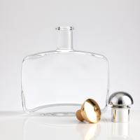 China Custom Size Accepted Liquor Square Cube Glass Bottle 200ml 300ml 500ml 750ml with Cap for sale