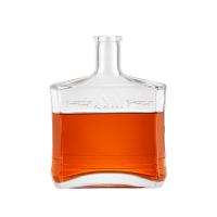 China Custom Size Accepted Liquor Square Cube Glass Bottle 200ml 300ml 500ml 750ml with Cap for sale