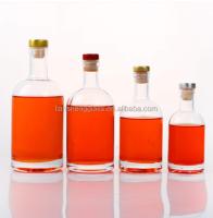 China Hot Stamping Luxury Glass Wine Bottle 375 ml 500 ml 700 ml for Refillable Vodka for sale
