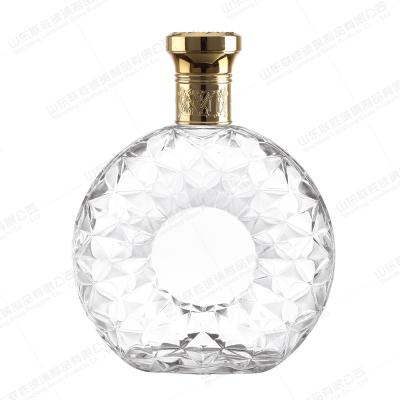 China Customized 700ml 1000ml Glass Wine Bottle with Cork Logo Acceptable Customer's Logo for sale