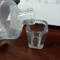 China 500ml Clear Thick Bottomed Glass Bottle for Wine Customized Creativity Mountain Design for sale