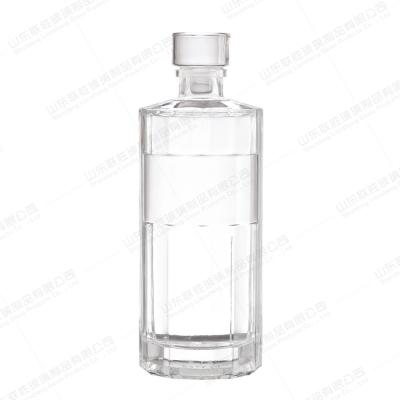 China Clear Glass Wine Bottles with Hot Stamping Surface from Glass Bottle Factor for sale