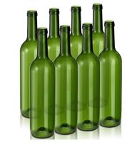 China Collar Material Glass 750ml Olive Green Glass Bordeaux Wine Bottles Popular Pick for sale