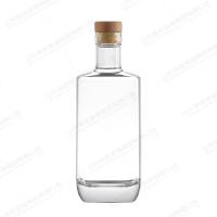 China Wholesales Custom Size Accepted 500ml Frosted Transparent Glass Wine Bottles for Wine for sale