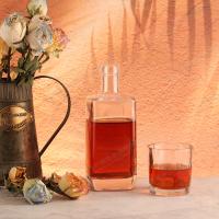 China Wholesales Custom Size Accepted 500ml Frosted Transparent Glass Wine Bottles for Wine for sale