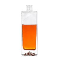 China 750ml Iceberg Bottle High White Glass Hot Stamping Tequila Vodka Whiskey Brandy Rum for sale