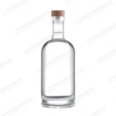 China 350ml 500ml 700ml 1000ml Glass Wine Bottle With Glass Collar Healthy Lead Free Bottle for sale