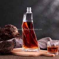 China Glass Bottle for Gin Vodka Whisky Tequila Liquor with Stopper Customized Bottle Color for sale