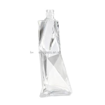 China 500ml 750ml 1Lit Clear Glass Bottle for Alcoholic Beverage Liquor Juice Whiskey Wine for sale