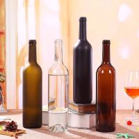 China Custom Crystal Glass Wine Bottles 500ml 750 ml for Hot Stamping and Roll On Sealing for sale